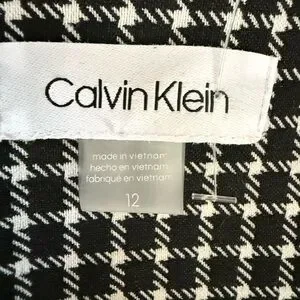 Calvin Klein | Dresses | 82calvin Klein Black And White Checked Sheath ...